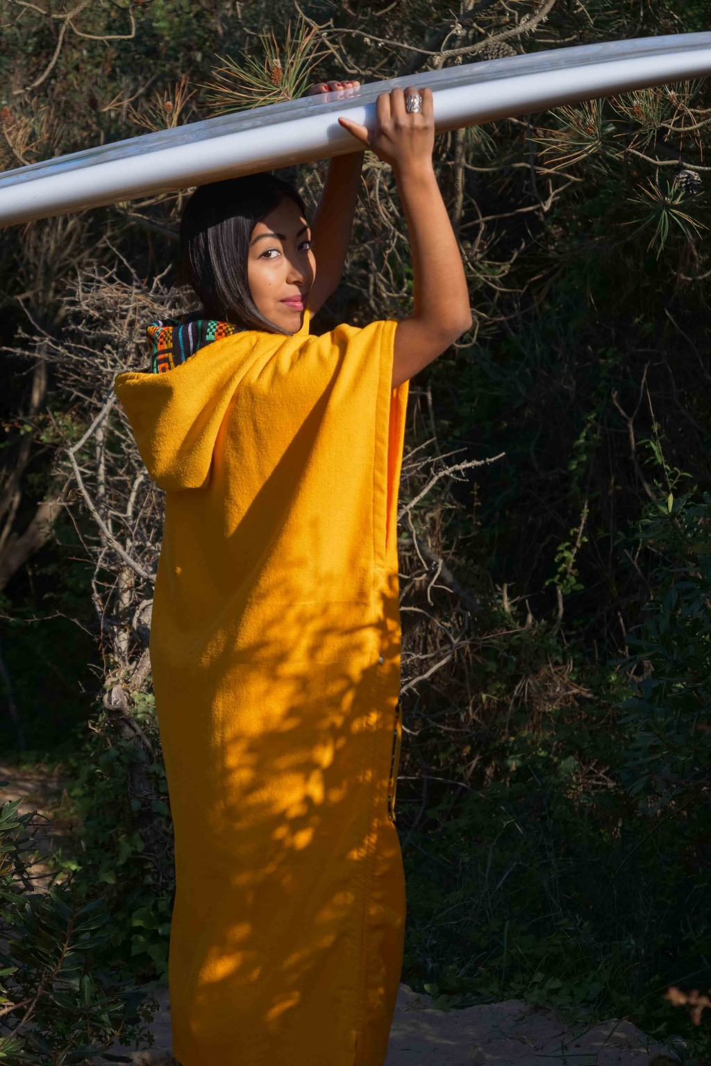 Mango Towel Surf Poncho / Tribal Black Pattern - Pakal Ethnic Surf Shop