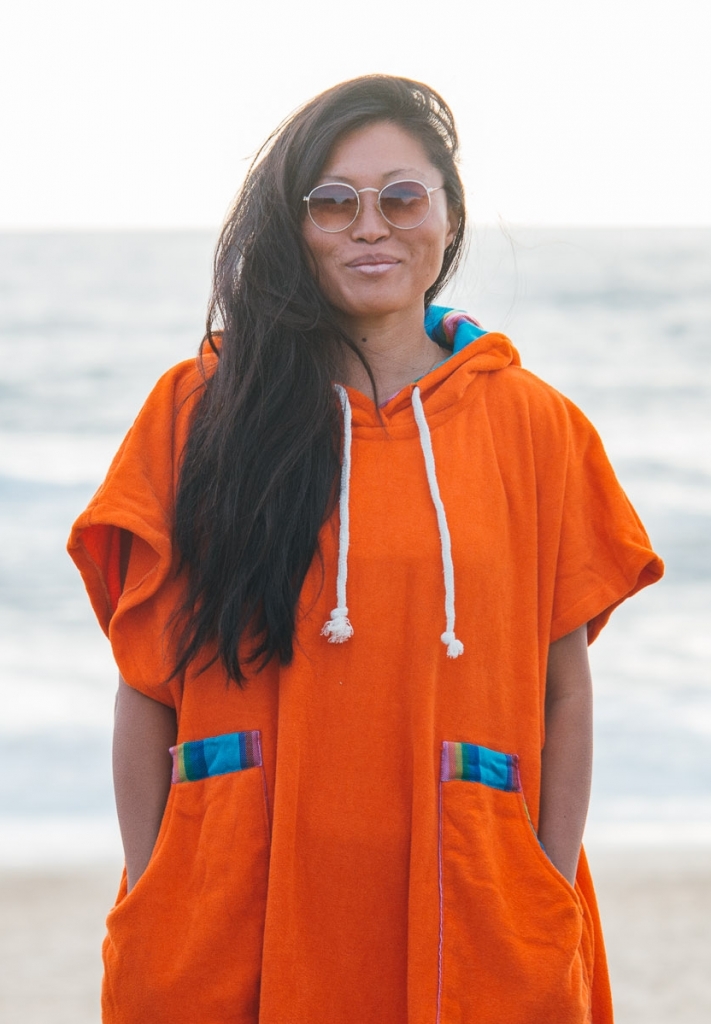 Coral Towel Surf Poncho / Sky Rainbow Pattern - Pakal Ethnic Surf Shop