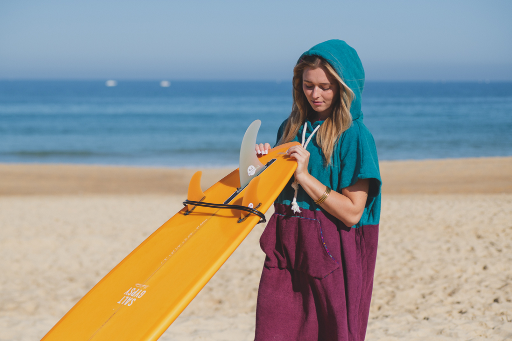 Forest Green & Burgundy Bicolor Woman Beach Poncho - Shorty Lenght ...